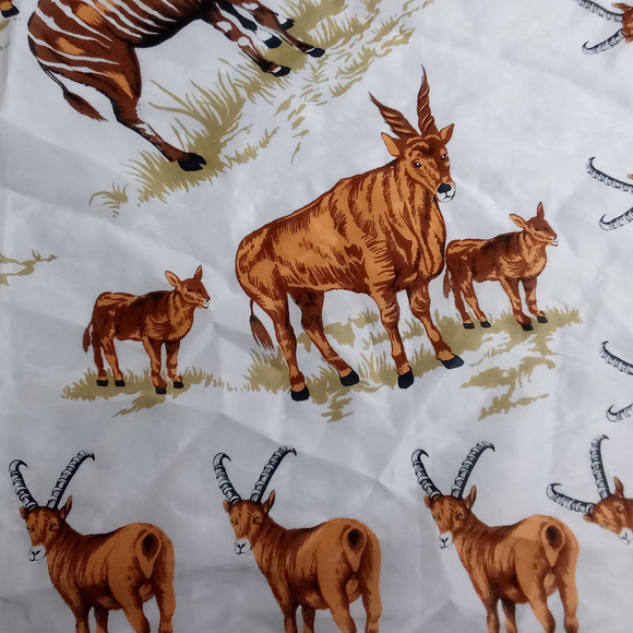 Vintage | Accessories | Vintage African Animals Wildlife Scarf M In ...